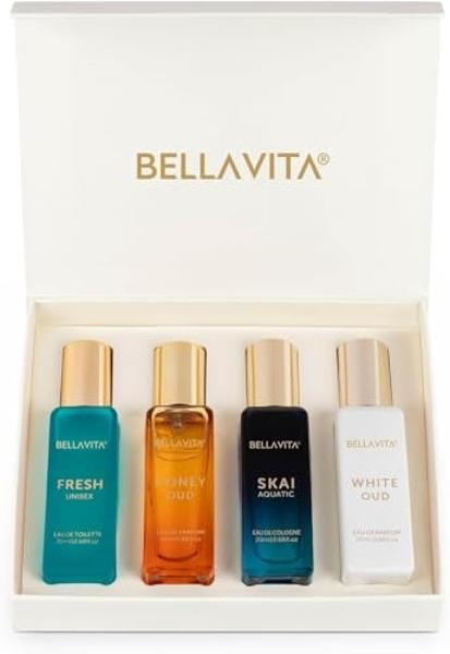 BellaVita Luxury Unisex Cologne Gift Set (4x20ml) | Fragrances Includes ...