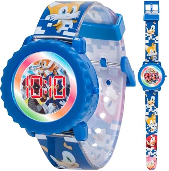 Sonic The Hedgehog Kids Digital Watch – Flashing LED Light-Up Display ...