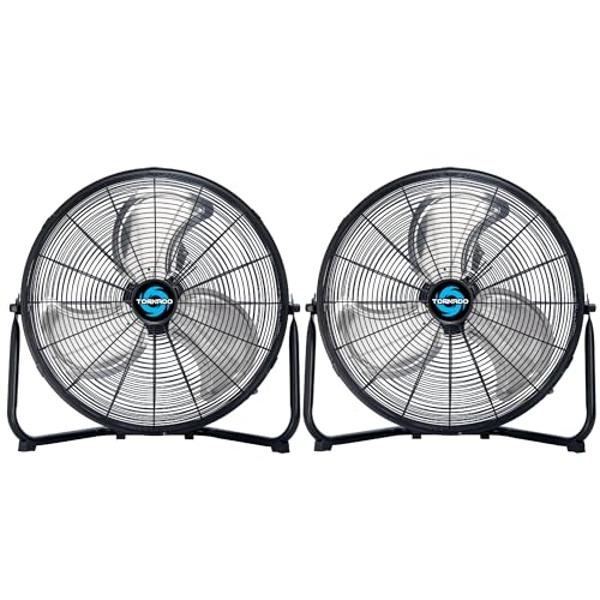 Tornado 18 Inch High Velocity Floor Fan, Heavy Duty Metal Industrial ...