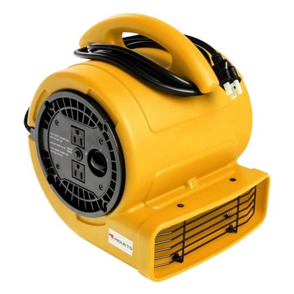 MOUNTO 1/5hp Air Mover 800cfm Blower Fan Carpet Floor Drying Fan - 3 ...