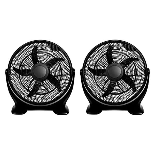 HealSmart 14 Inch 3-Speed Plastic Floor Fans Quiet for Home Commercial ...