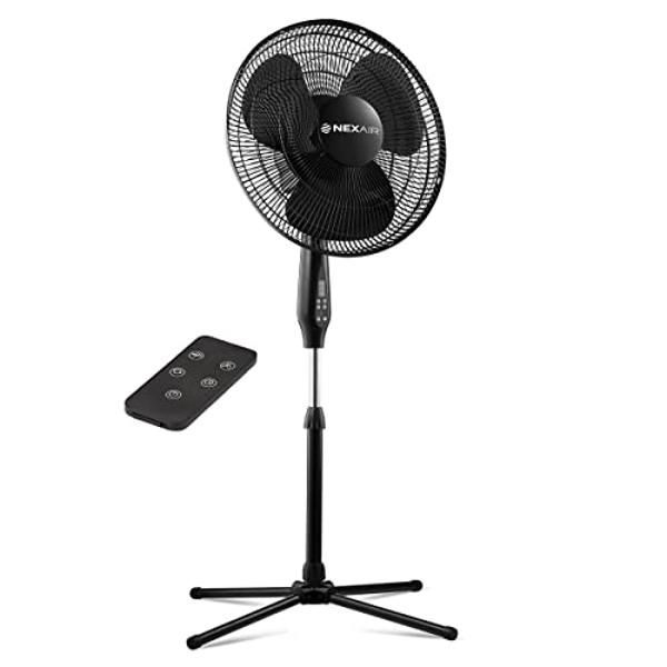 NEXAIR 16 Inch Oscillating Pedestal Stand Up Fan, Quiet Operating Room ...