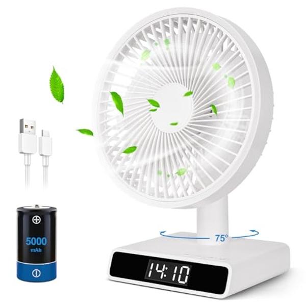 Koonie Metal USB Desk Fan, 4 Inch Small Portable Turbo Air Circulator ...