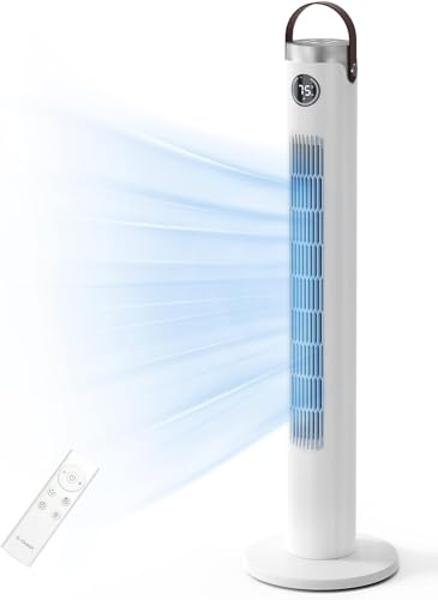 Simple Deluxe Tower Fan with Remote, 46 Inch Oscillating Fan, Bladeless ...