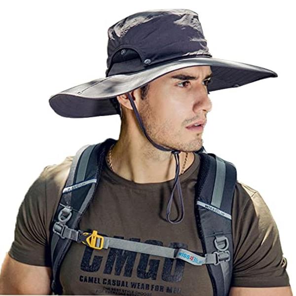 Mens Sun Hat UV Protection Wide Brim Sun Hats for Men Waterproof Bucket ...