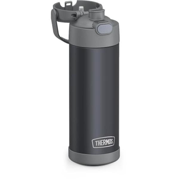 THERMOS FUNTAINER 16 Ounce Stainless Steel Vacuum Insulated Bottle with Wide Spout Lid, Matte ...