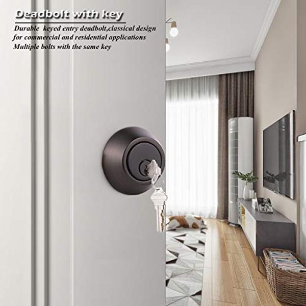 Kwikset Downtown Deadbolt Lock, Polished Chrome Square Exterior Keyed ...