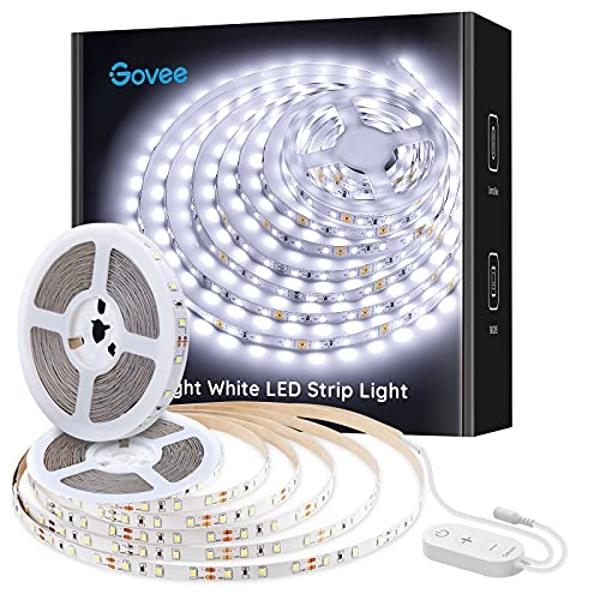 Govee 32.8ft White LED Strip Lights, 6500K Dimmable LED Light Strip ...