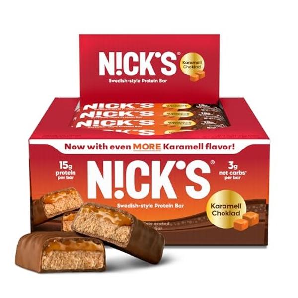 Nick's Protein Bars Chocolate Caramel | 15g protein | 190 calories ...