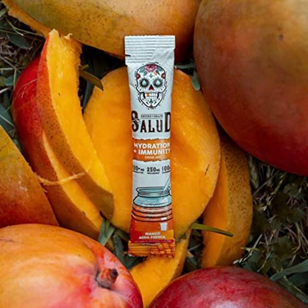Salud 2-in-1 Hydration Packets + Immunity Electrolytes Powder, Mango ...