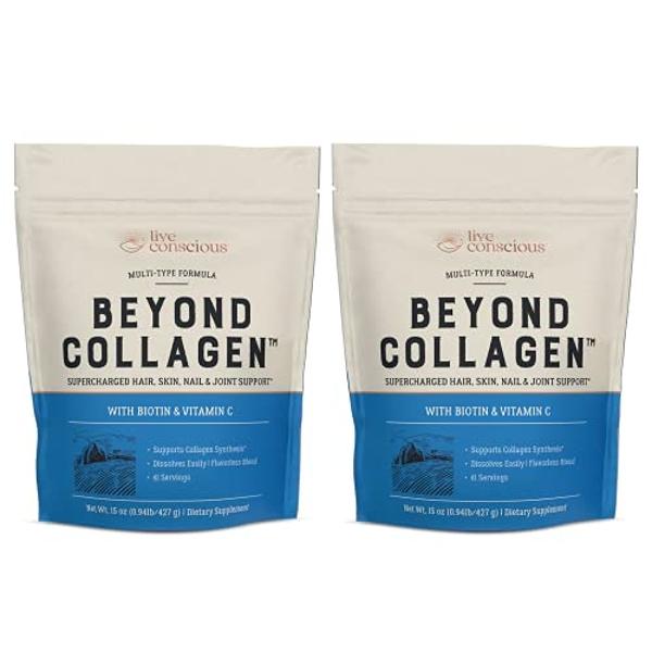 Live Conscious Beyond Collagen Multi Collagen Powder - Types I, II, III ...