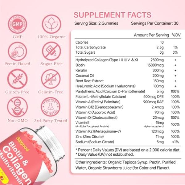 NATURE TARGET Multi Collagen Peptides Powder - Type I, II, III, V, X ...