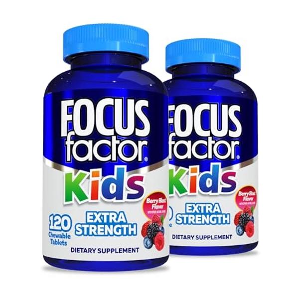 Focus Factor Kids Extra Strength Daily Chewable for Brain Health ...