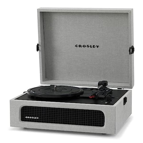 Crosley CR8017B-GY Voyager Vintage Portable Vinyl Record Player ...