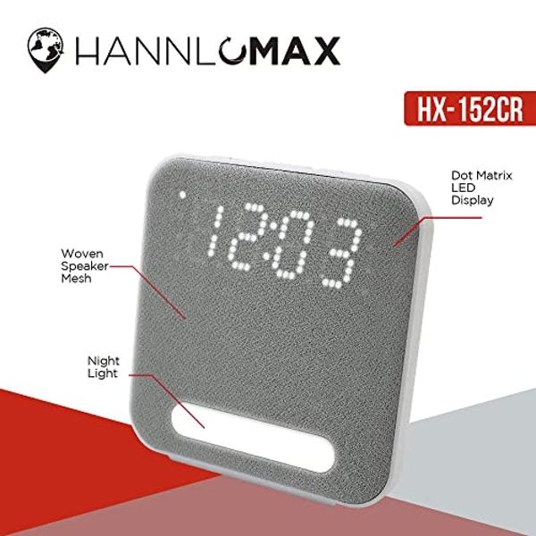 HANNLOMAX HX-152CR Alarm Clock Radio, PLL AM/FM Radio, Digital Clock ...