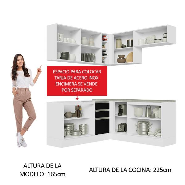 Cocina Integral Completa Modular Madesa Glamy 349cm BN 03