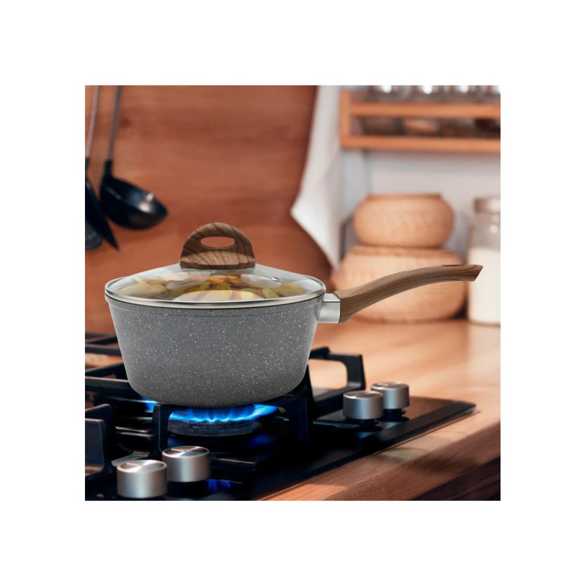 Olla MasterChef Granite+ 1.2 Litros Gris MA-SPAN-2GW