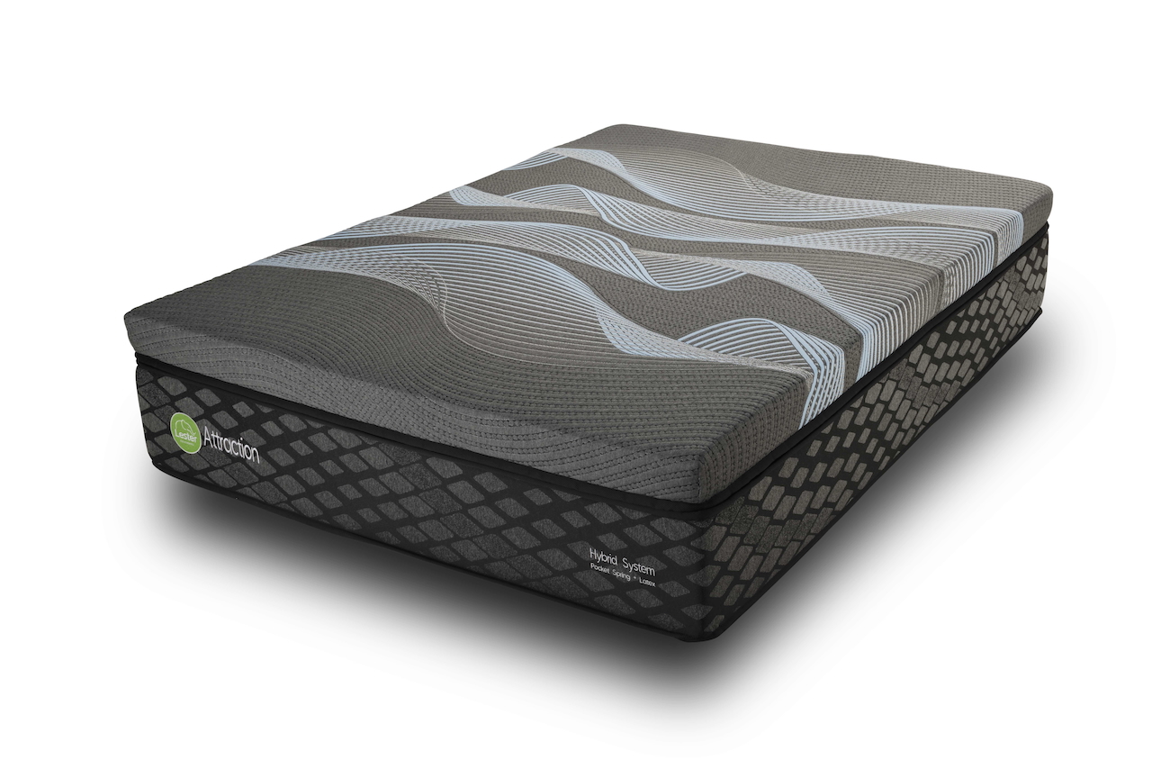 Colchón King Size Lester Attraction color Negro Híbrido Luxury Latex y ...