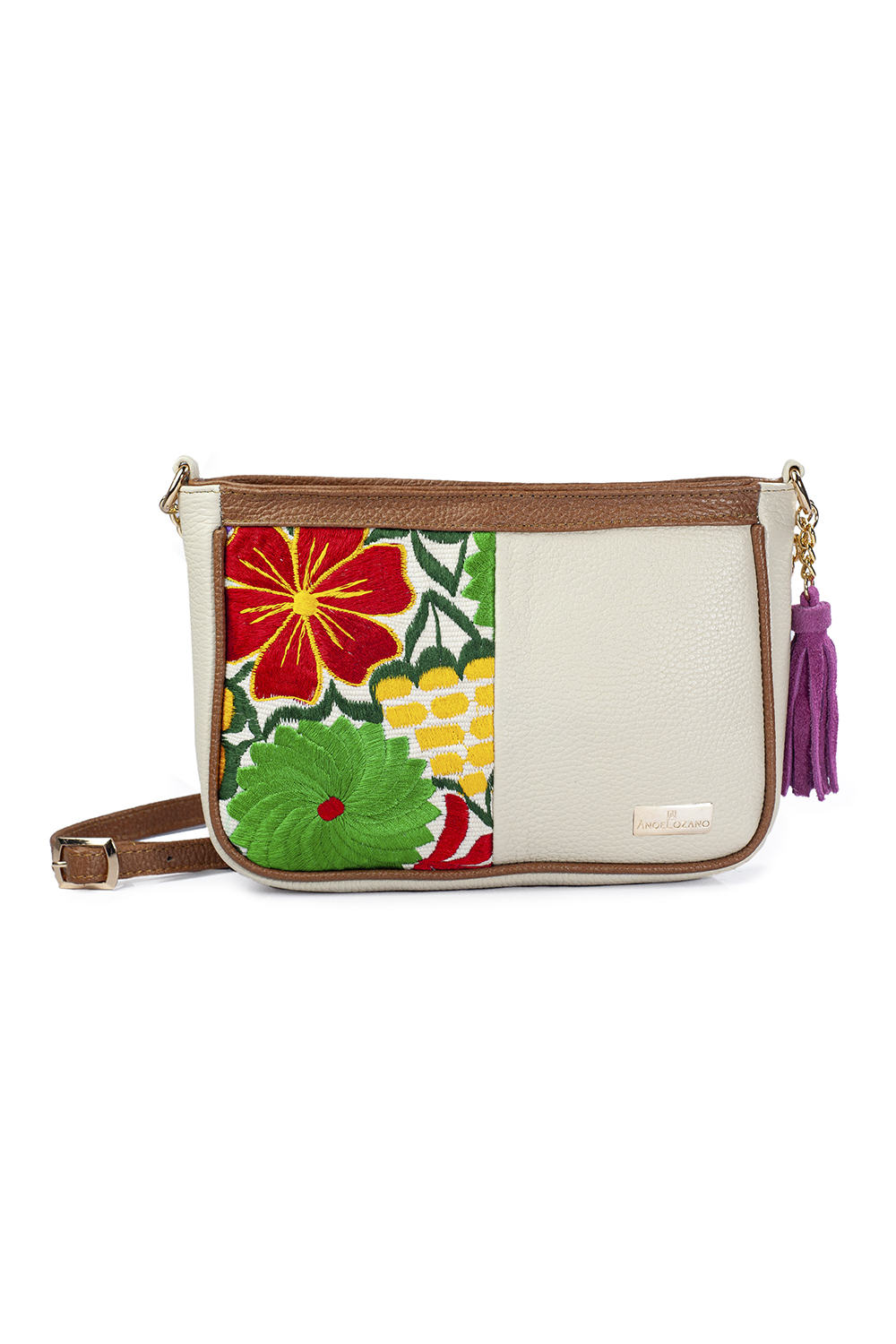Bolso crossbody A ÁNGELOZANO de piel sintética con telar artesanal de ...