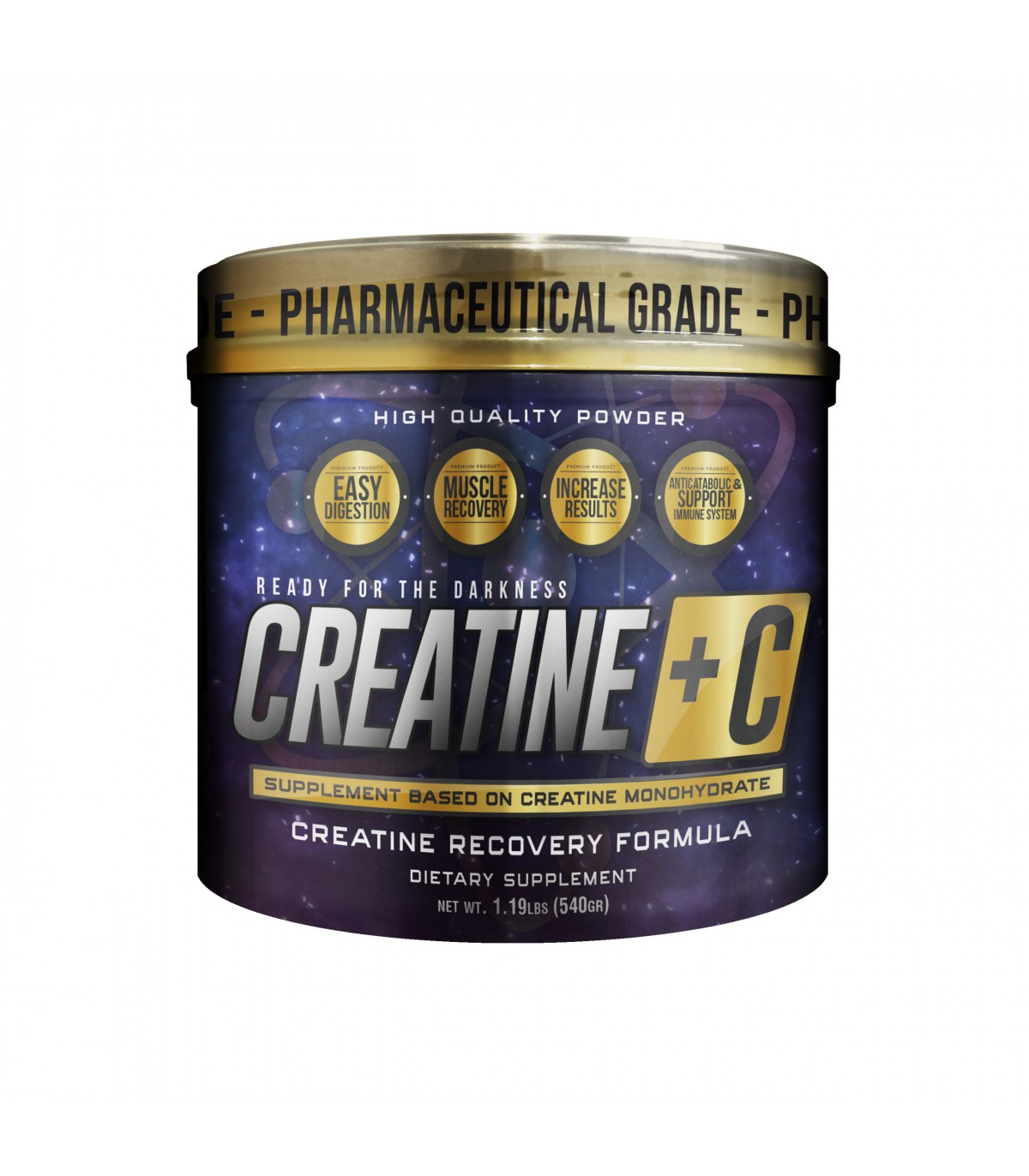 Creatine + C Dark Matter Creatina Alta Pureza Vitamina C 90 Servicios