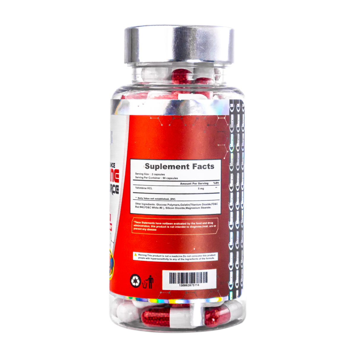 Yohimbine Force Metforce 90 caps 5mg Quemador Grasa Libido y Energía