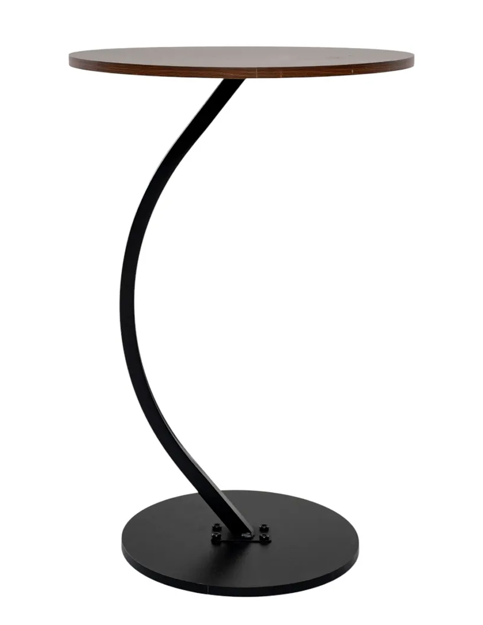 Mesa Centro Minimalista Auxiliar Circular Sala Moderna Marron Cocina ...