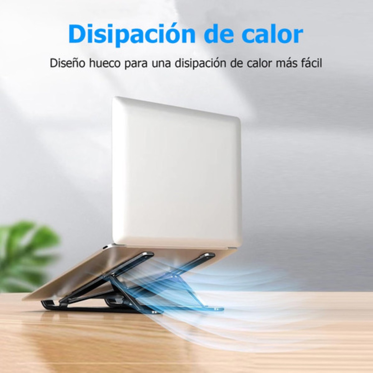 Base Soporte Laptop Aluminio,plegable,portátil Y Ajustable Plata