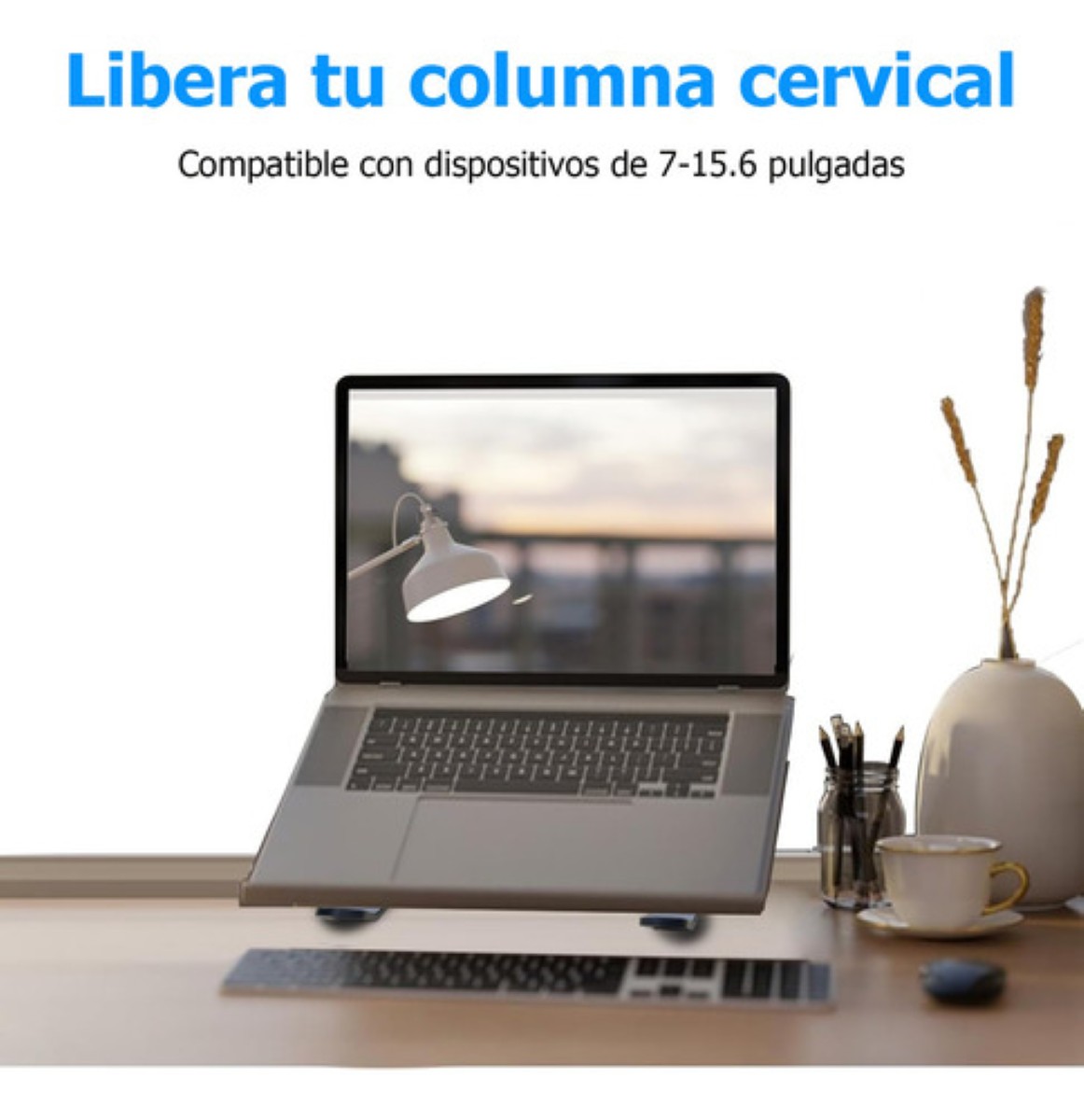 Base Soporte Laptop Aluminio,plegable,portátil Y Ajustable Plata