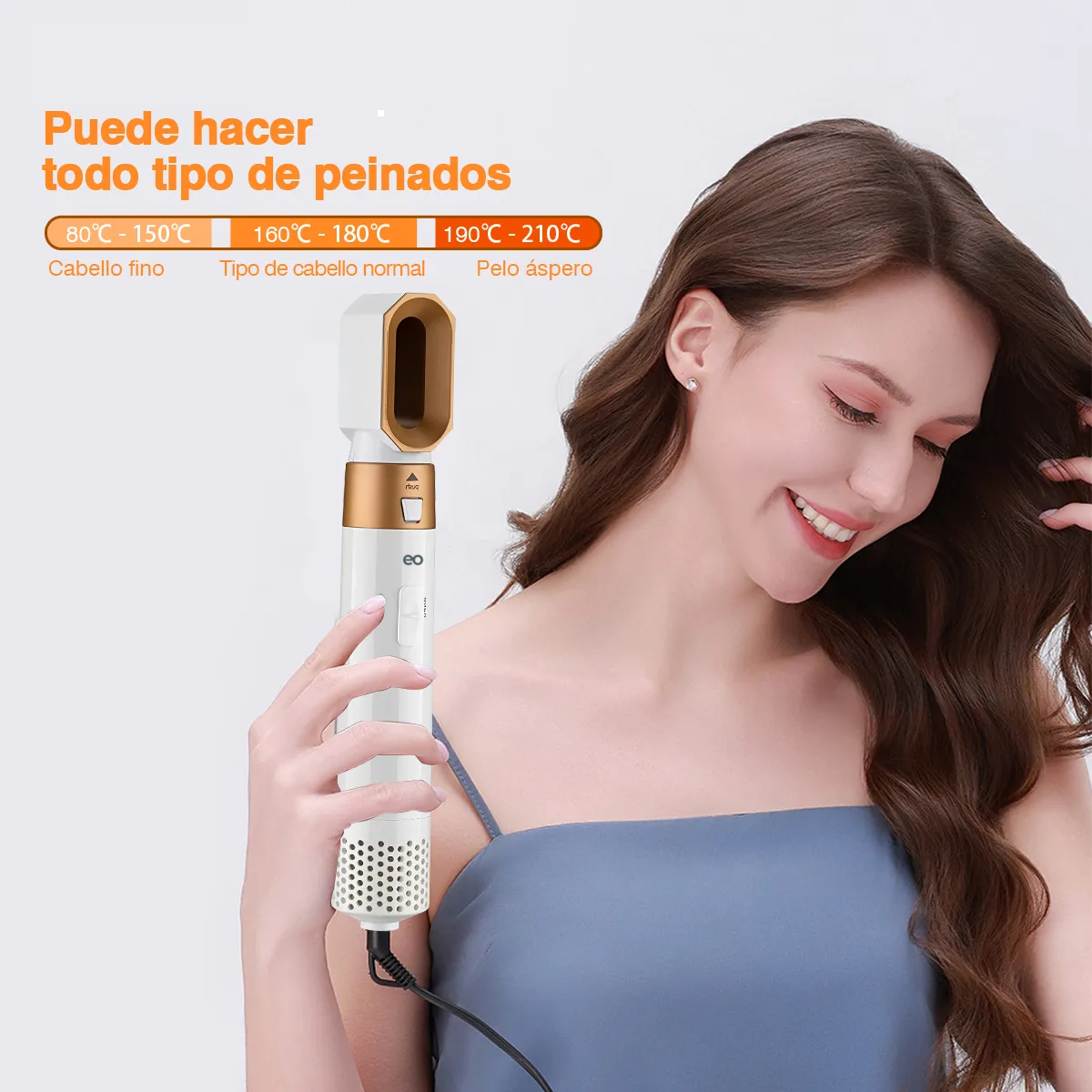 Cepillo Secadora De Cabello 5 En 1 Cepillo Alaciador Electrico