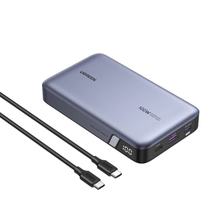 Power Bank de 20000mAh, Banco de energía 25188 UGREEN, 3 Salidas 100W ...