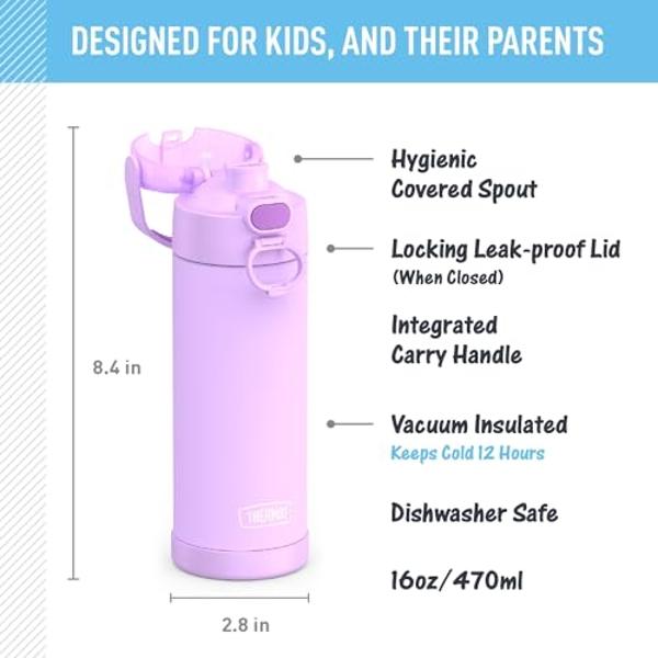 Botella de agua infantil moderna y sencilla con tapa de pajita | Termo ...