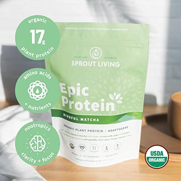 Sprout Living Epic Protein, proteína vegetal y superalimentos en polvo ...