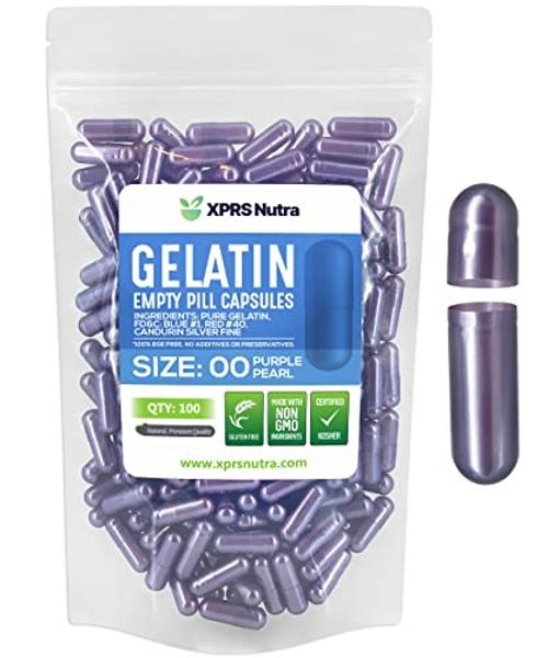 Cápsulas vacías XPRS Nutra tamaño 00 - 100 cápsulas de gelatina vacías ...