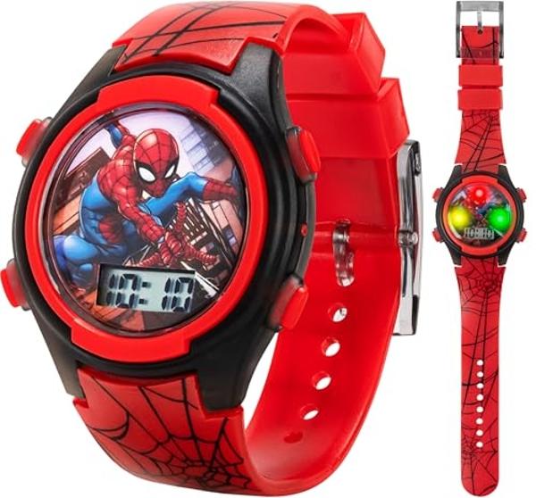 Reloj digital Accutime Marvel Spider-Man para niños: reloj de plástico ...
