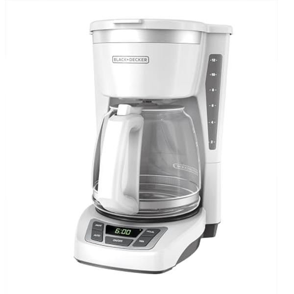 Cafetera digital BLACK+DECKER CM1160W de 12 tazas, programable, filtro ...