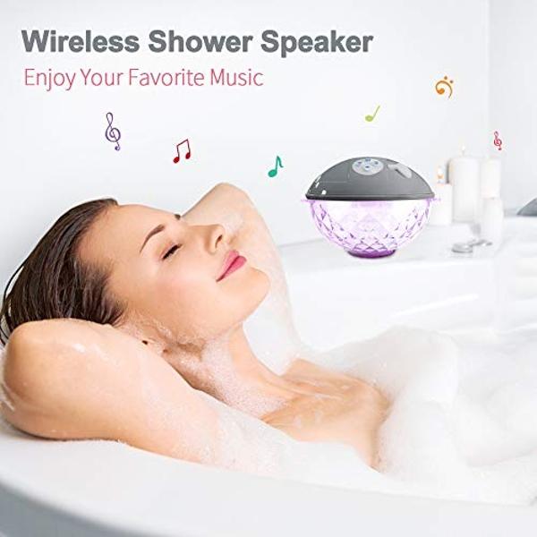 Altavoces flotantes para piscina con luces de colores, altavoz ...