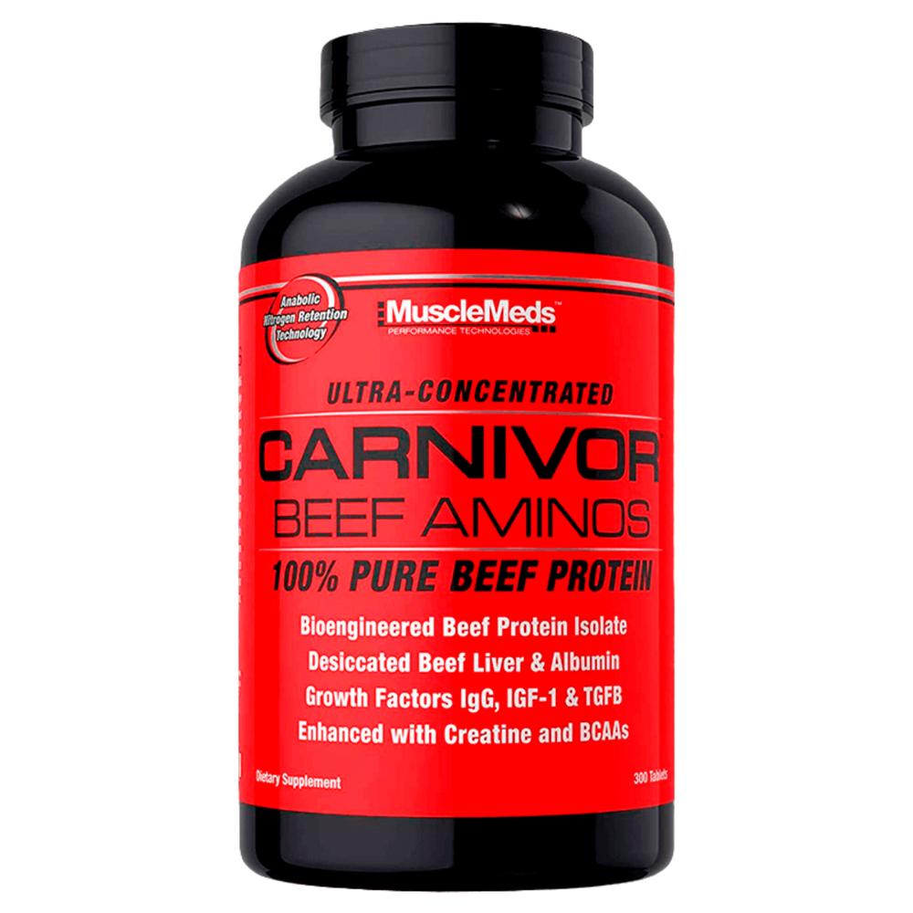 MUSCLEMEDS CARNIVOR BEEF AMINOS 300 TABLETAS Aminoácidos a base de carne