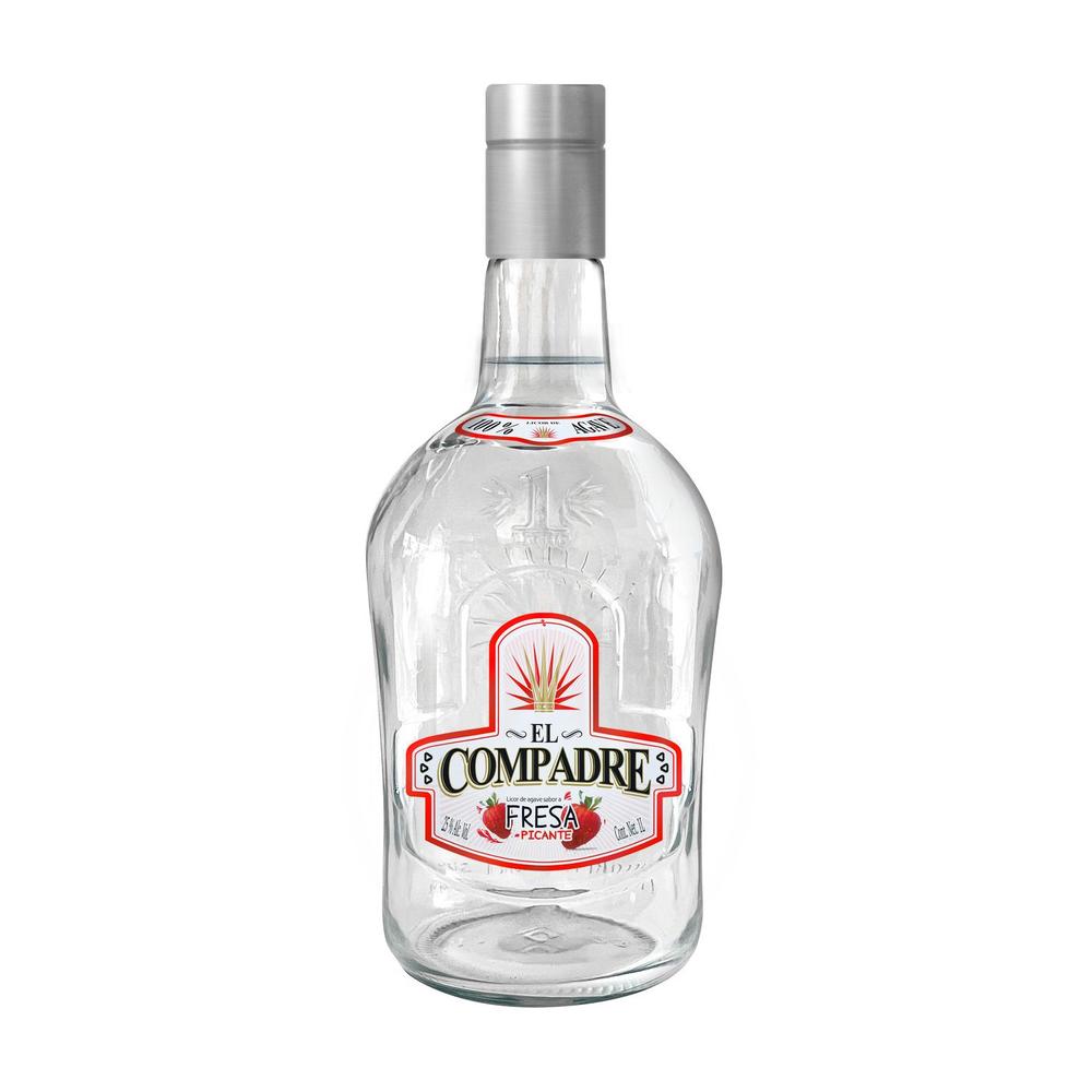 Pack de 4 Licor De Agave El Compadre Fresa Picante 1 L