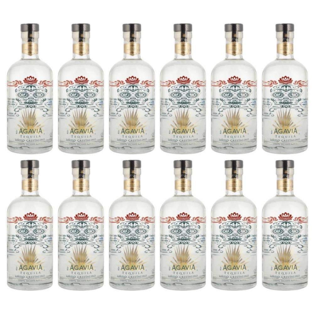 Pack de 12 Tequila Agavia Añejo Cristalino 750 ml