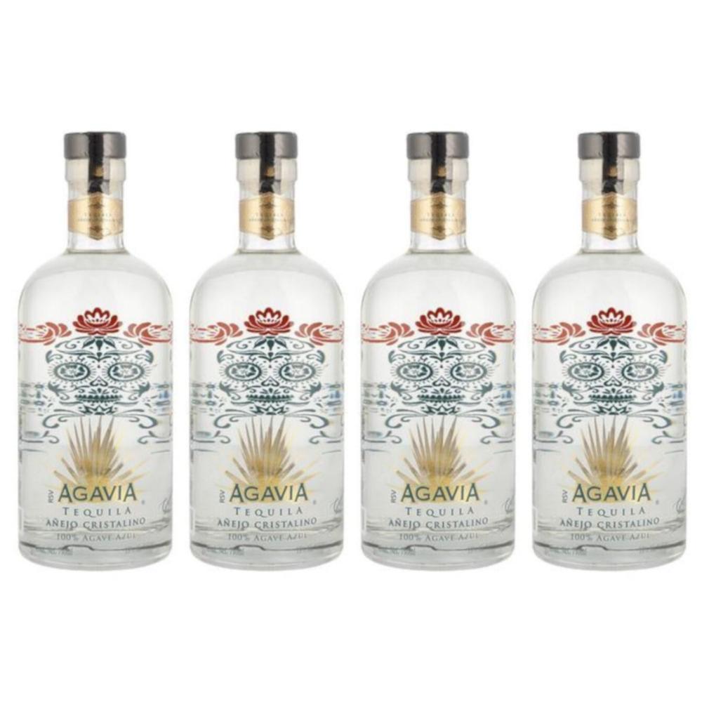 Pack de 4 Tequila Agavia Añejo Cristalino 750 ml