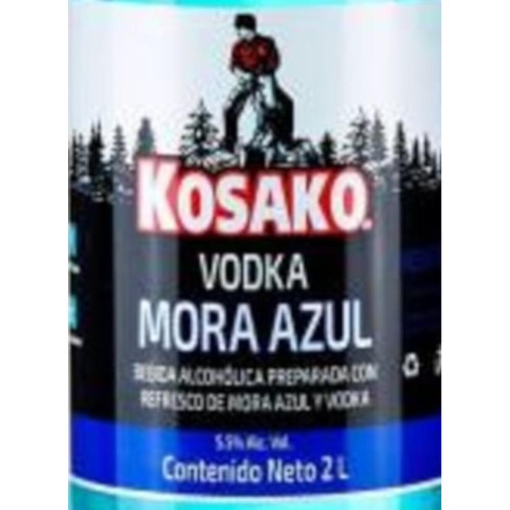 Pack de 6 Fusión Kosako Vodka/Mora Azul 2 L