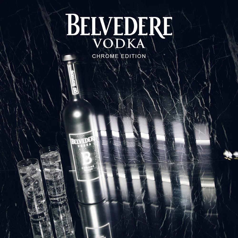 Pack de 4 Vodka Belvedere Chrome Edition 700 ml
