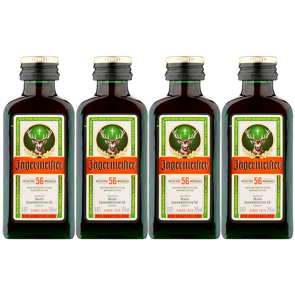 Pack de 4 Licor Jagermeister Mini 20 ml