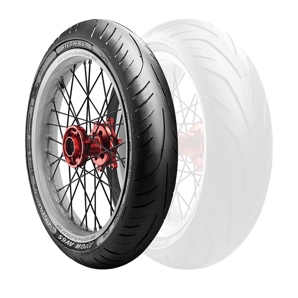 Llanta 120/70-17 para moto uso con camara front 52P Storm XM Avon