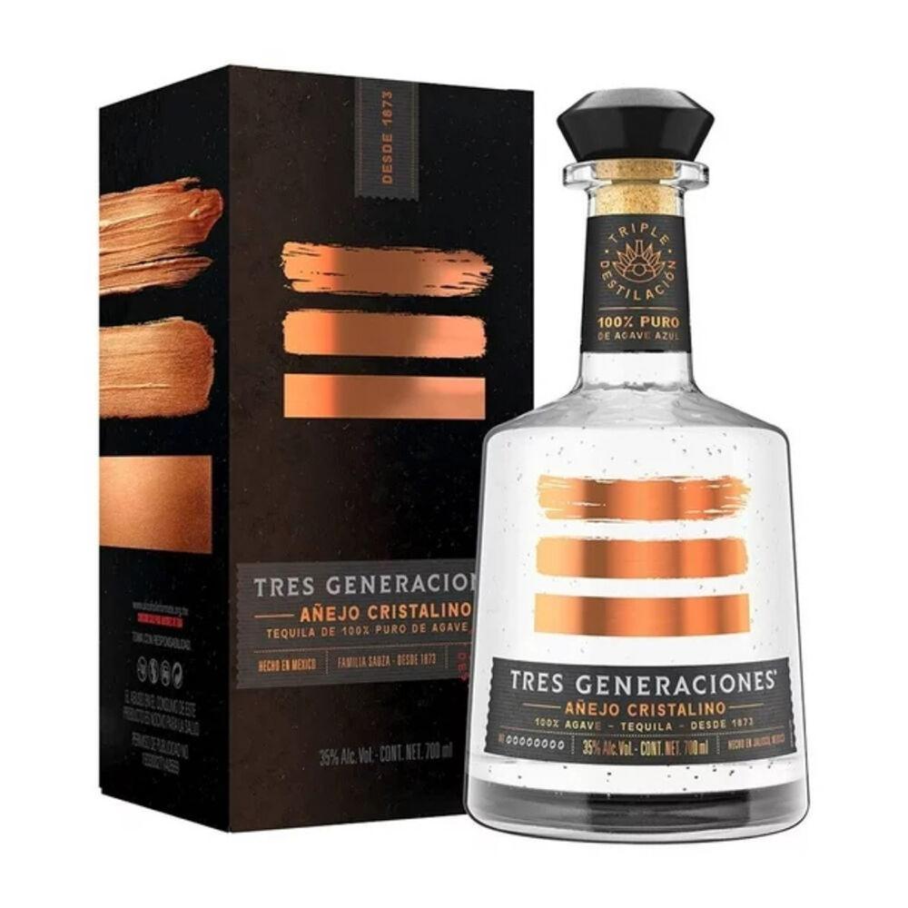 Paquete de 3 Tequila Sauza 3 Generaciones Cristalino 700 ml