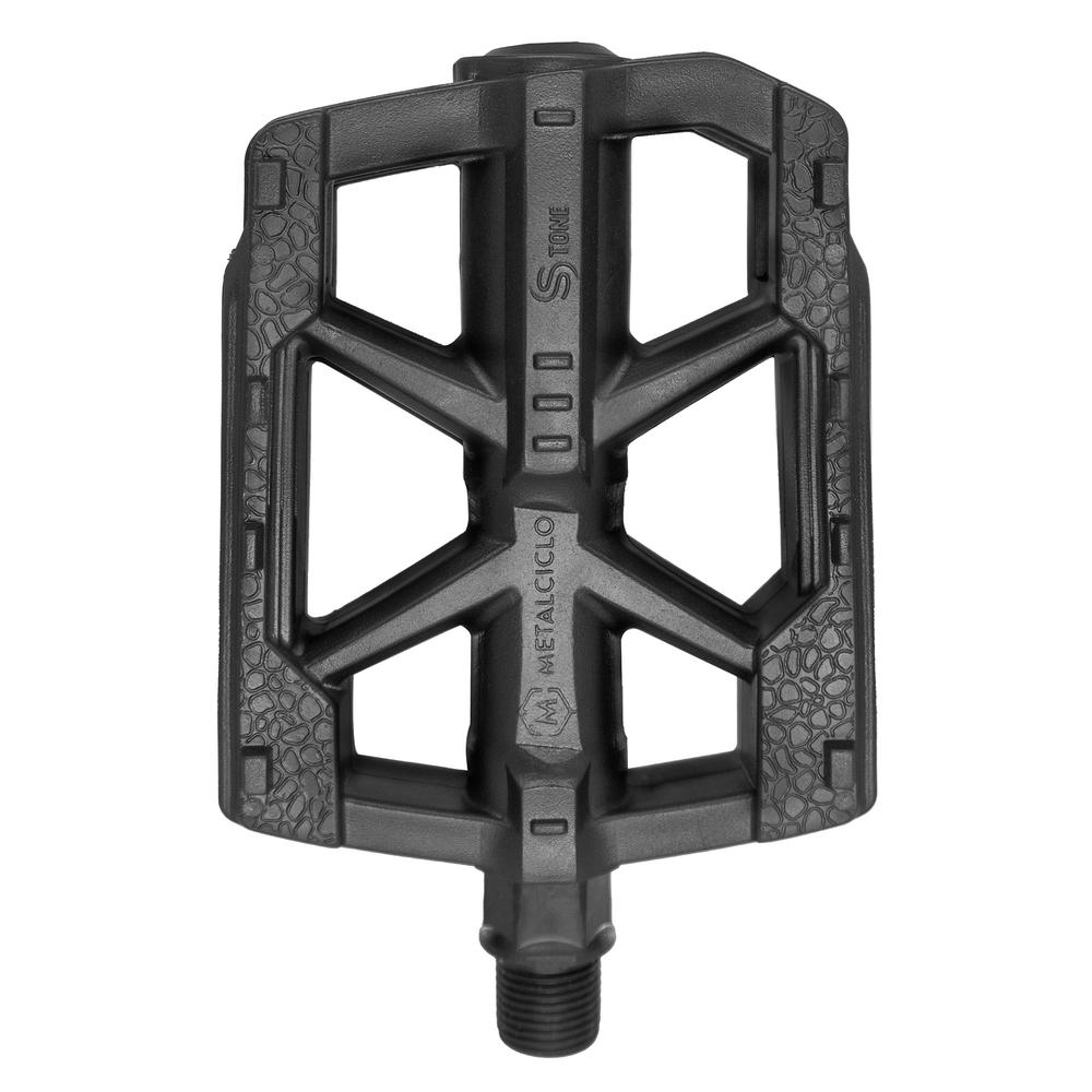 Pedales para bicicleta Metal Ciclo 9/16 Stone sin balines de plastico negro