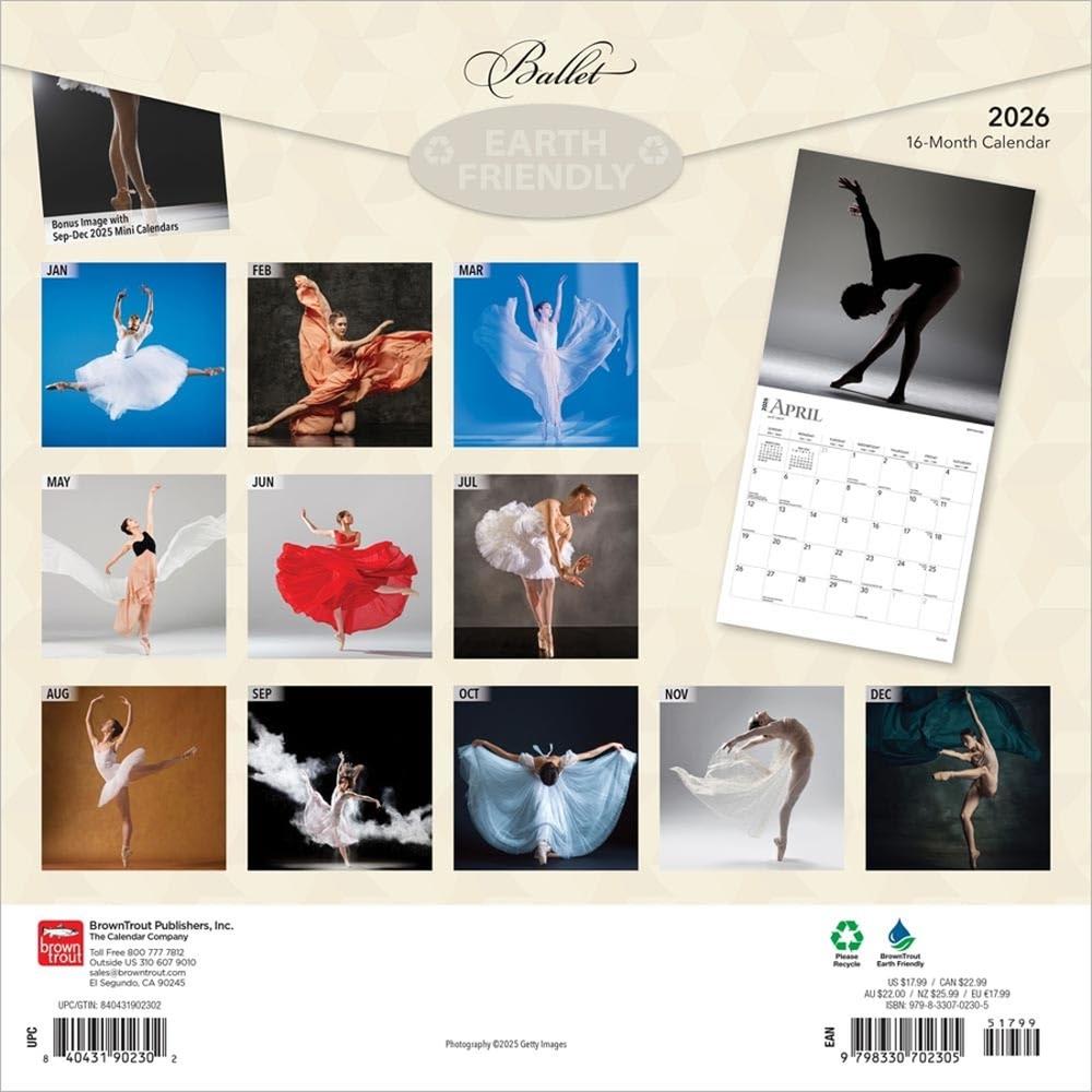 Calendario: Ballet 2026 Square Flap Foil