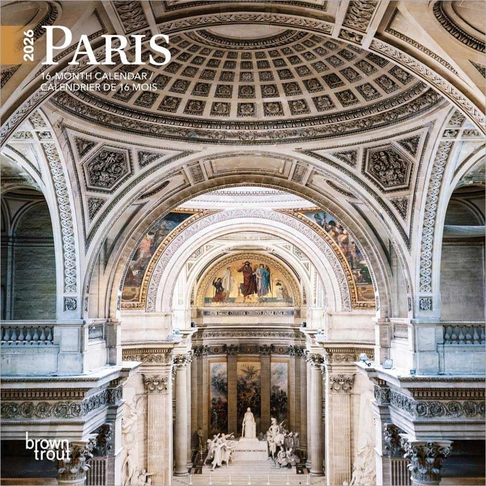 Calendario: Paris 2026 Mini 7X7 English French