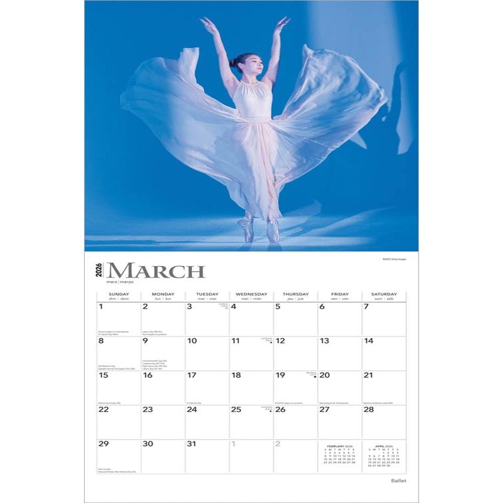 Calendario: Ballet 2026 Square Flap Foil