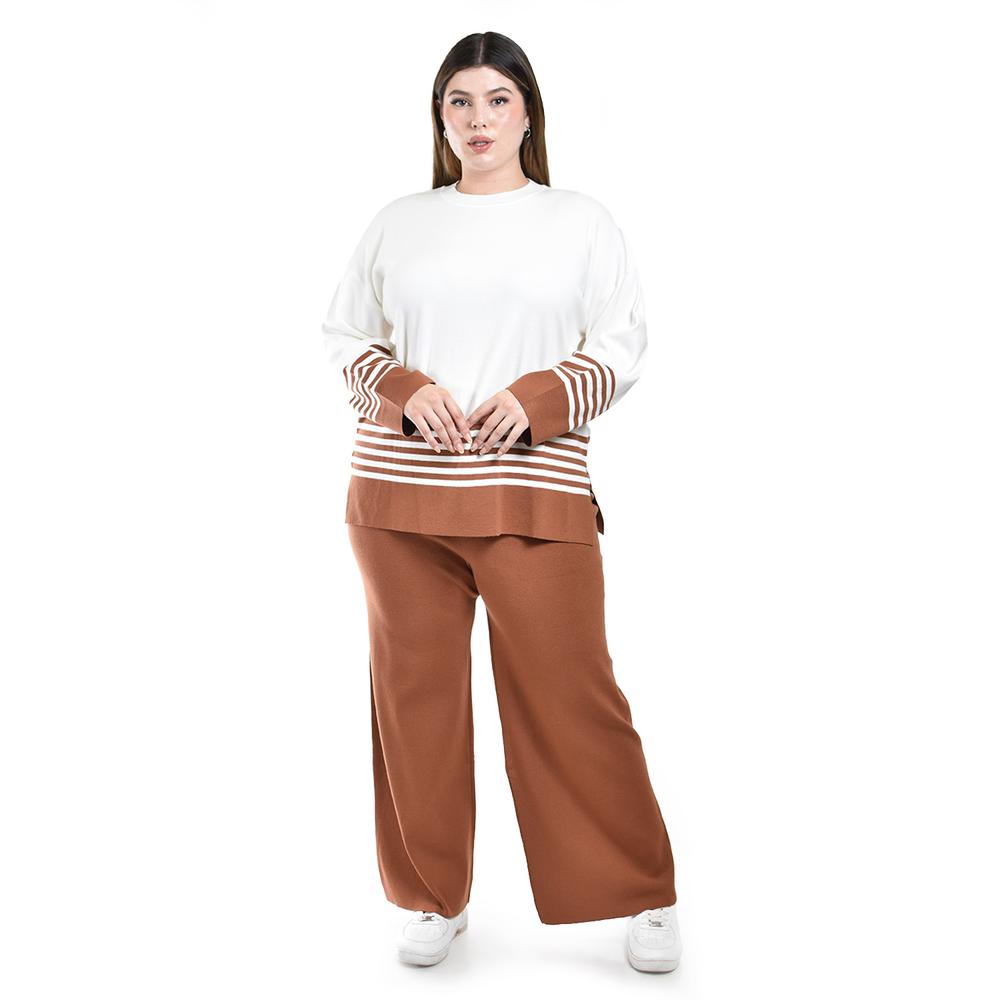 Conjunto de punto a rayas Roman Fashion / Tallas Extras, 9001 (Chedron)